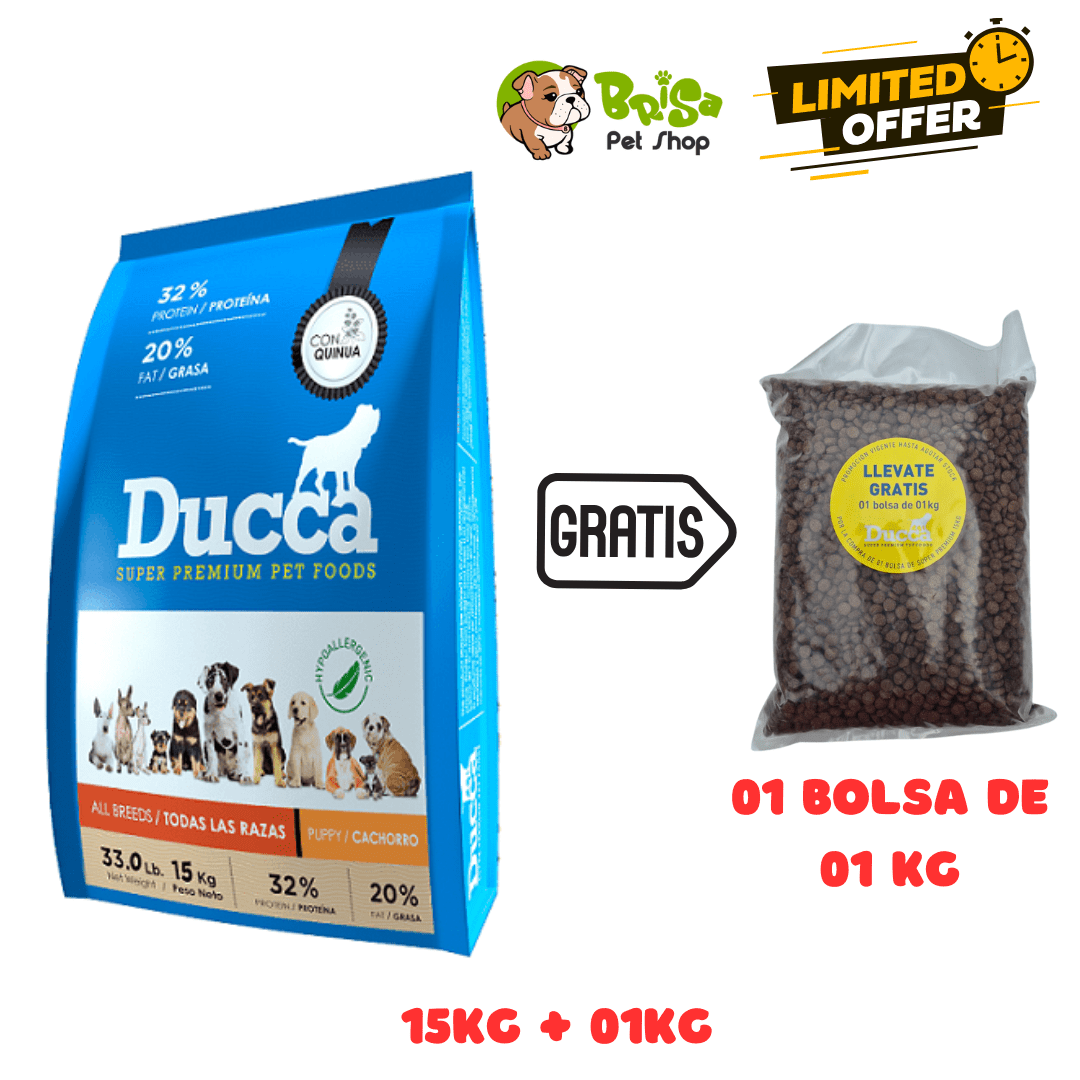 PROMO Ducca Cachorro Super Premium 15kg + 01kg | Brisa Pet Shop