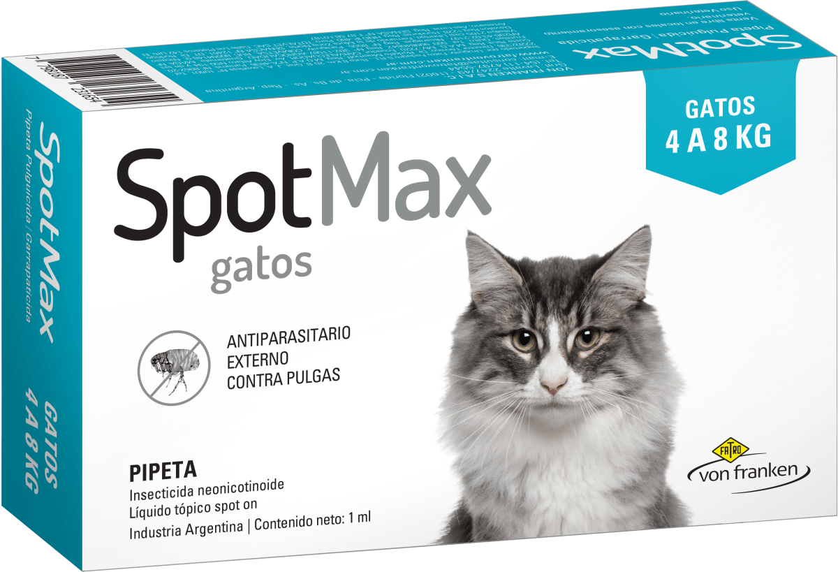 SpotMax Gatos Pipeta (1und) de 4kg a 8kg (1ml) | Brisa Pet Shop