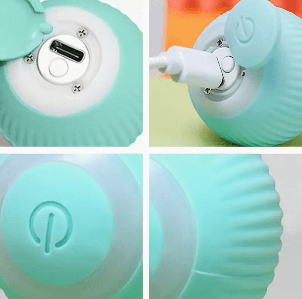 Bola rodante automática para gato (celeste) | Brisa Pet Shop