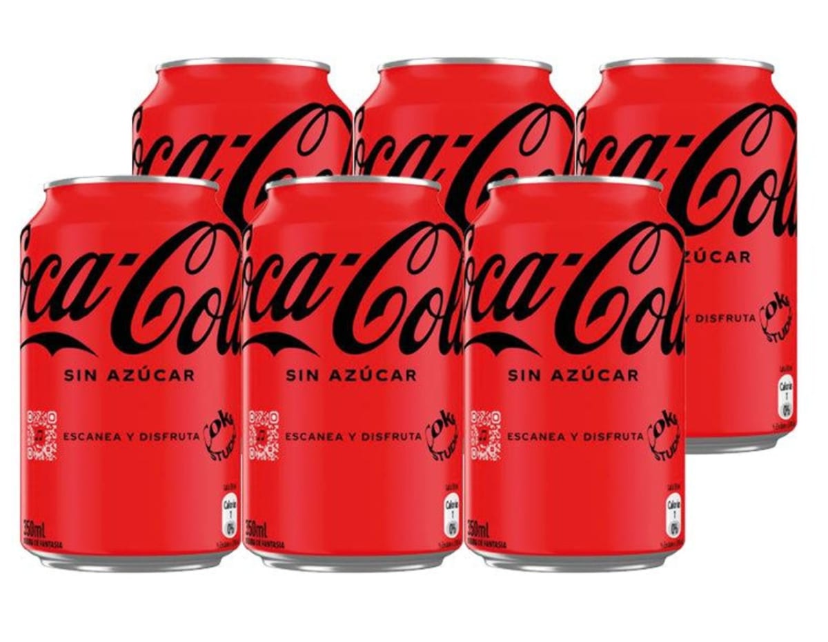 Bebida Lata Coca Cola Zero 350 ml Pack x 6 und | Productos al mayor ...