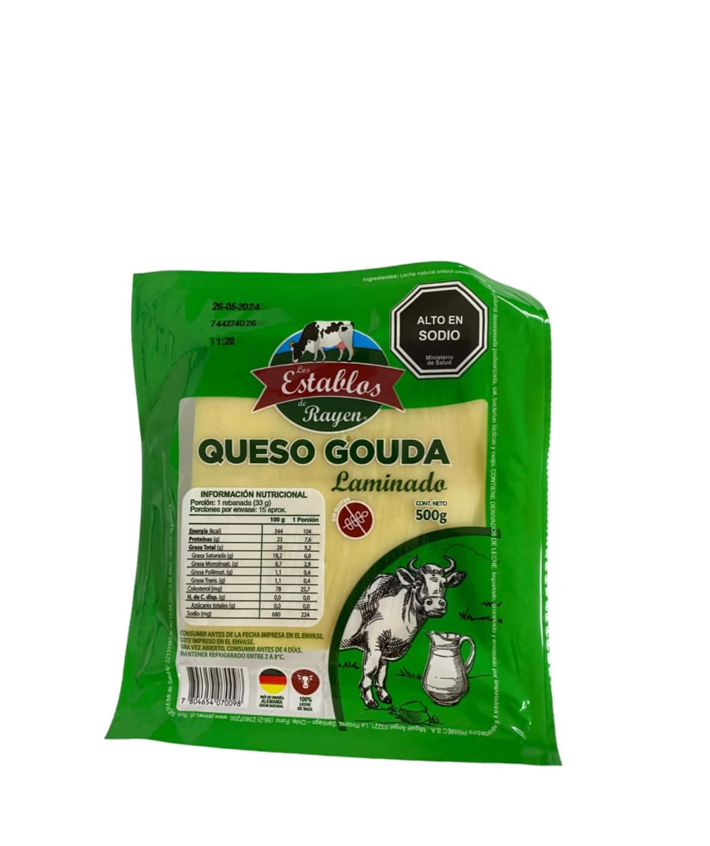 Gauda Laminado Establos de Rayen Sachet 500 gr | Productos al mayor ...