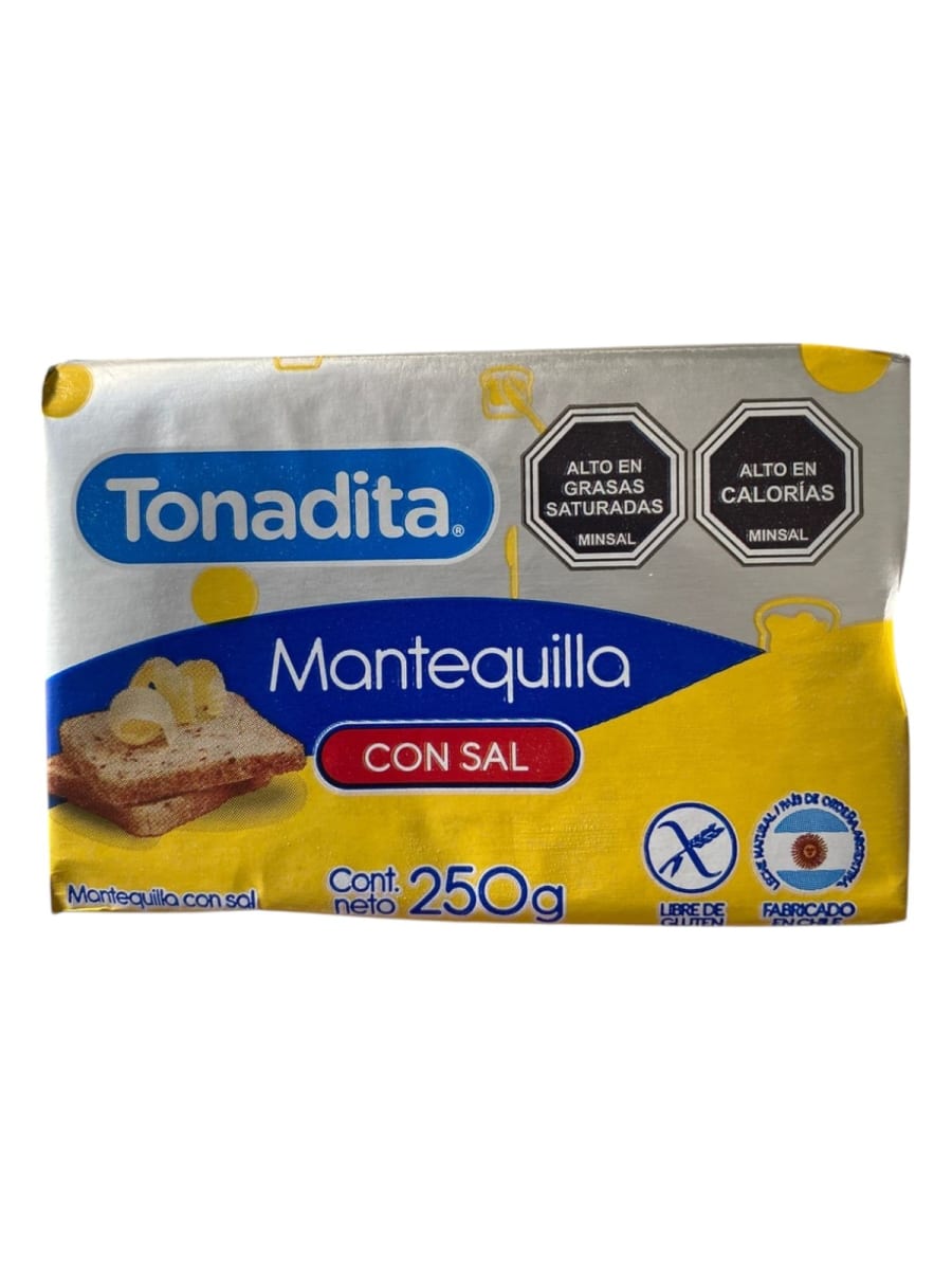 Mantequilla Con sal Tonadita 250 gr | Productos al mayor para pizzerías ...