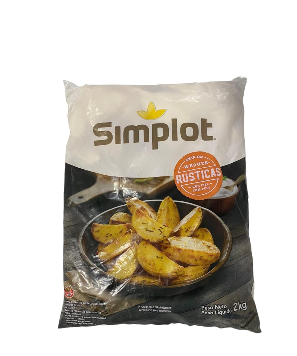 Papa Rustica Simplot Bolsa 2 kg | Productos al mayor para pizzerías en Santiago | Distribuidora GK