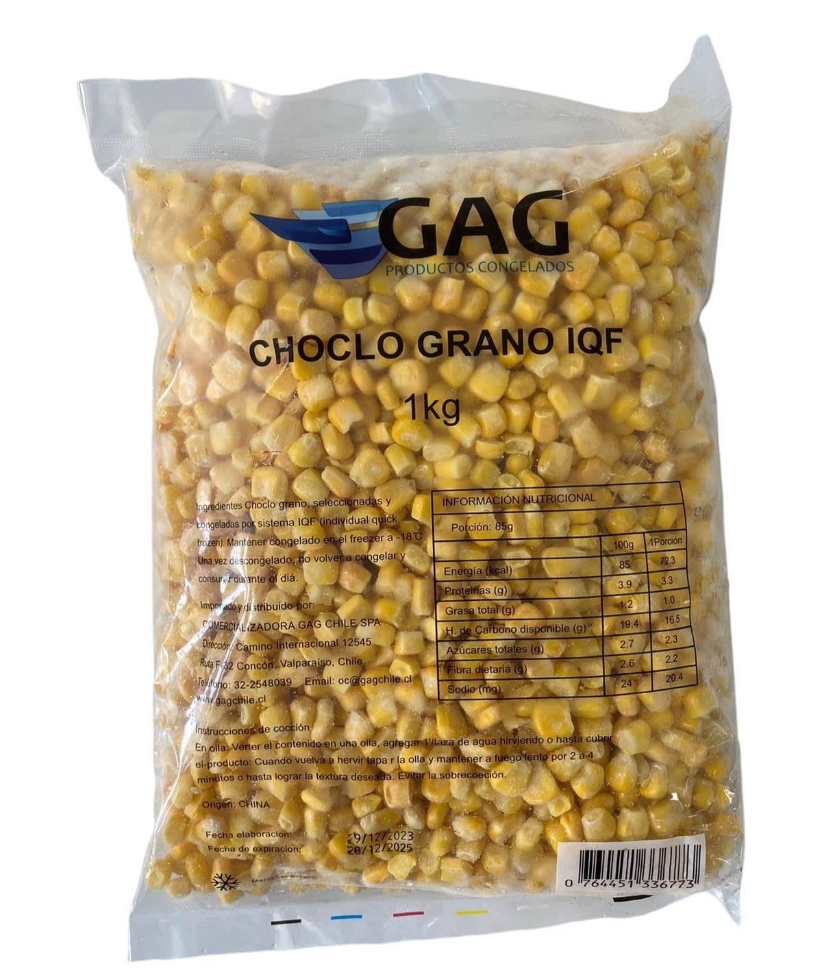 Choclo En Grano GAG 1 Kg | Productos al mayor para pizzerías en ...