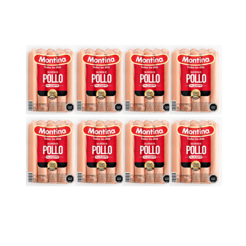 Caja de Salchicha Tradicional o de Pollo Marca Montina | El Quesero