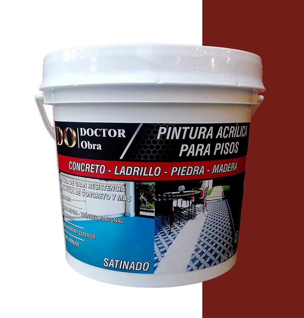 PINTURA ACRILICA PARA PISOS ROJO CERAMICO | DOCTOR OBRA