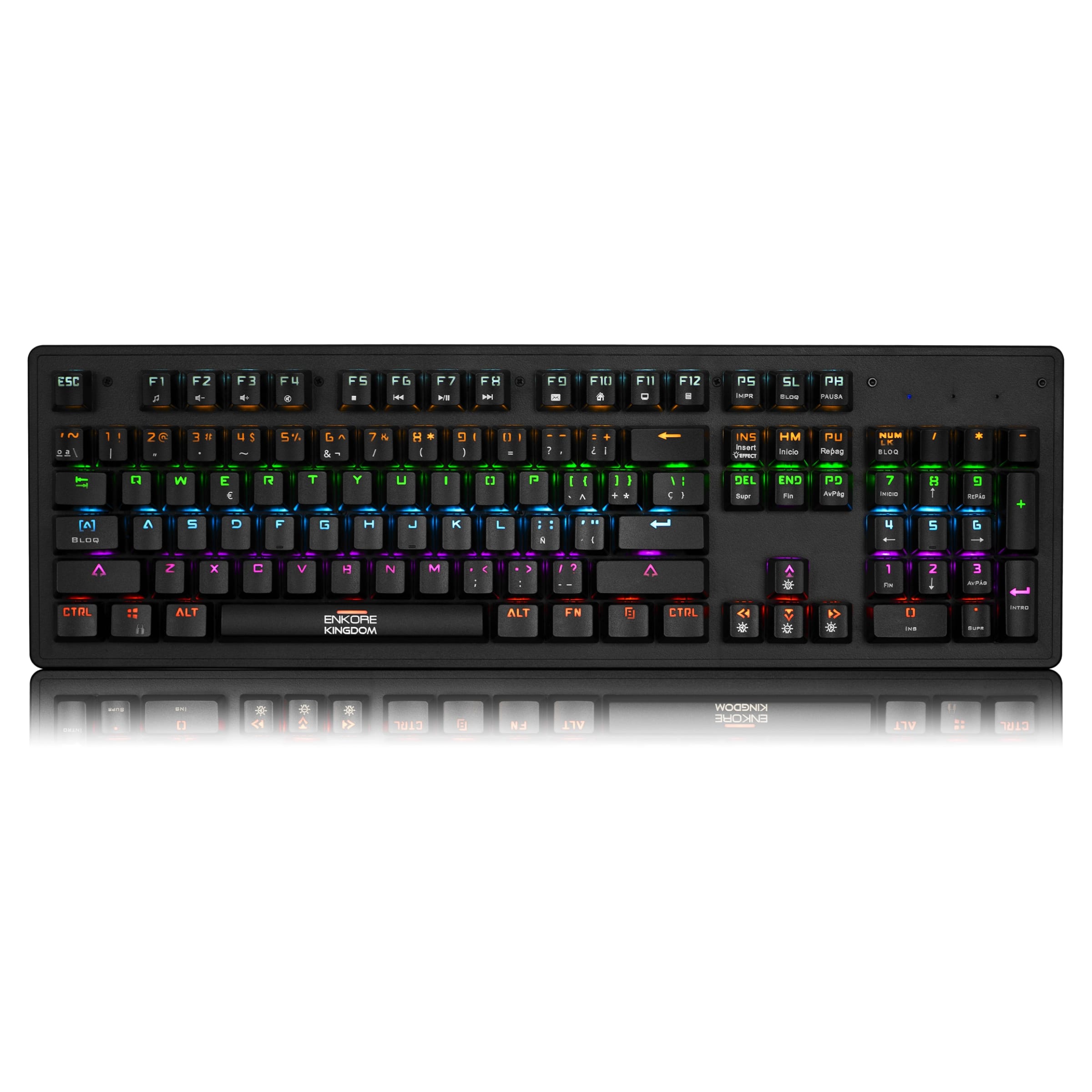 TECLADO MECANICO ENKORE KINGDOM ENK 1001 RAINBOW (SW-AZUL) NEGRO | Rstore