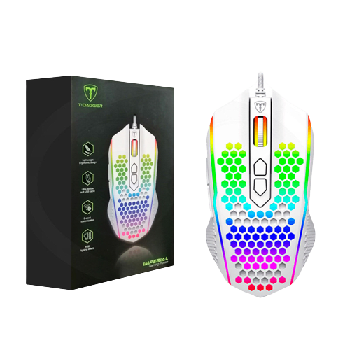 MOUSE T-DAGGER IMPERIAL 7200DPI BLANCO | Rstore