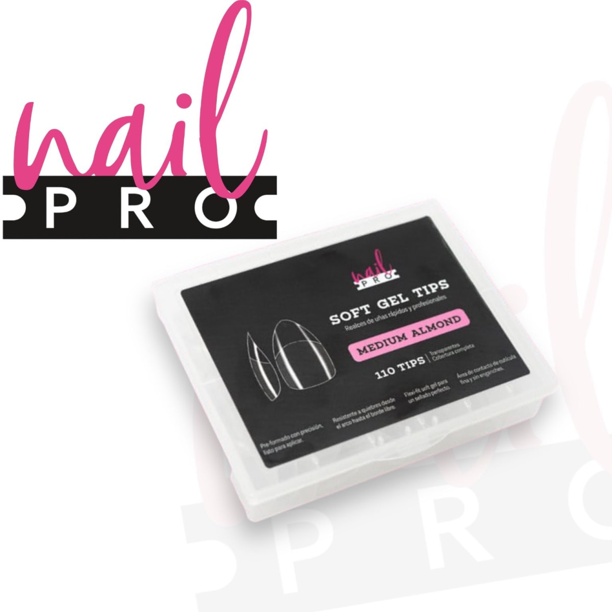 Nail ProTips Sof Gel MEDIUM ALMOND | Mundo Belleza