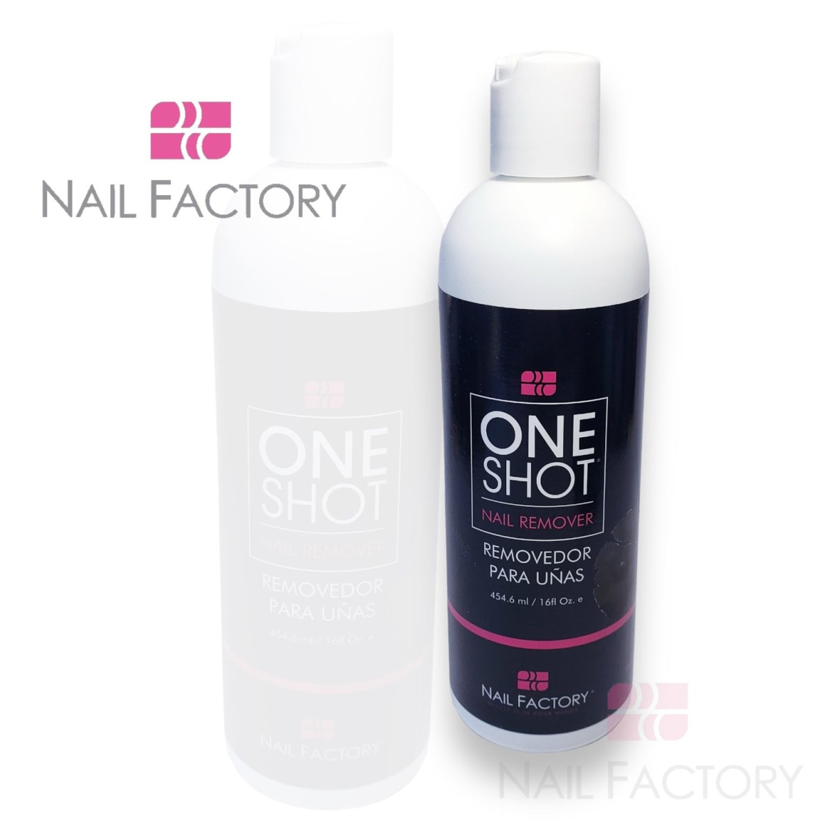 NAIL FACTORY REMOVEDOR ONE SHOT GRANDE 16 ONZ | Mundo Belleza