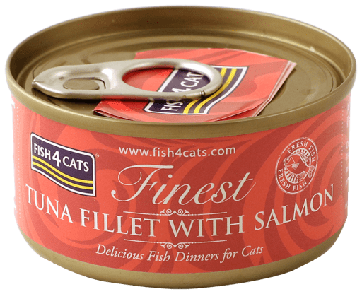 FISH4CATS 70 GRS. LATA ATUN/SALMON | AGROCOMERCIAL LA DAMASCA