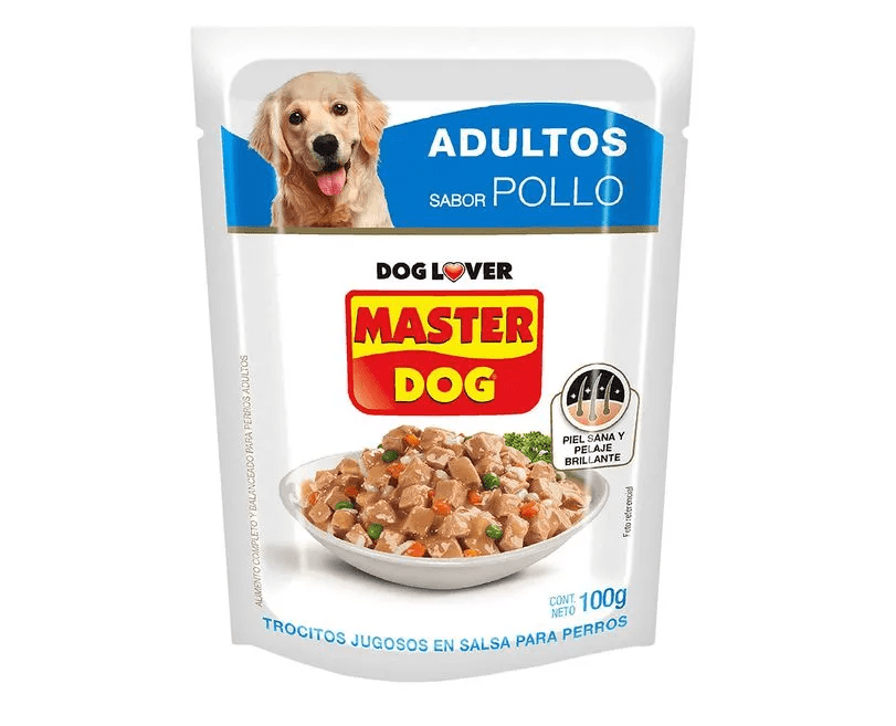 MASTER DOG 100 GRS. POUCH POLLO | AGROCOMERCIAL LA DAMASCA