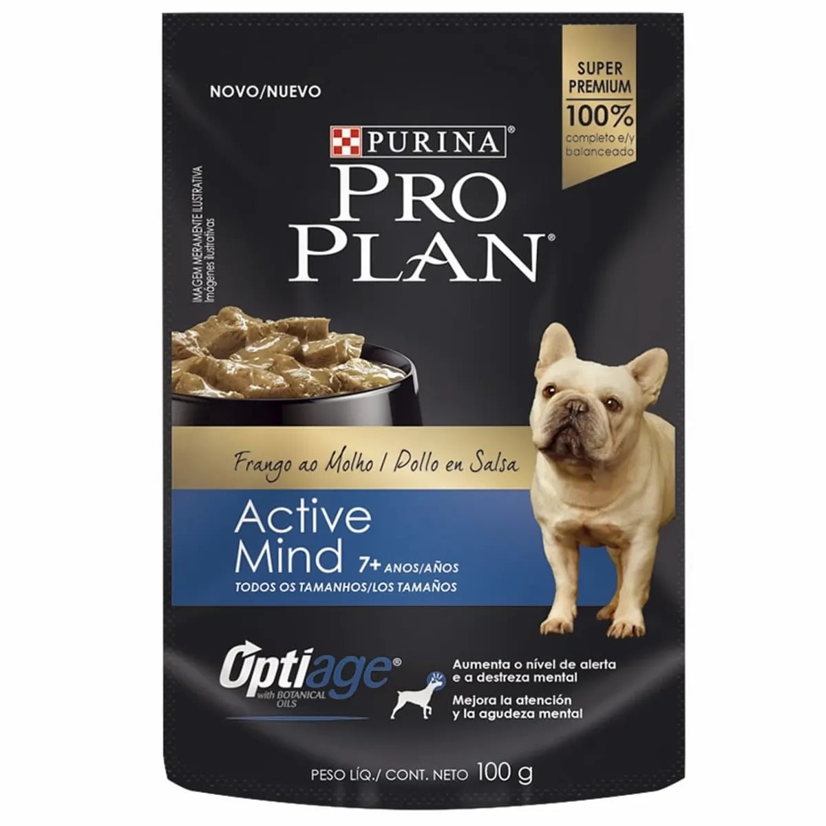 PROPLAN DOG 100 GRS. POUCH ACTIVE MIND POLLO +7 AÑOS | AGROCOMERCIAL LA ...