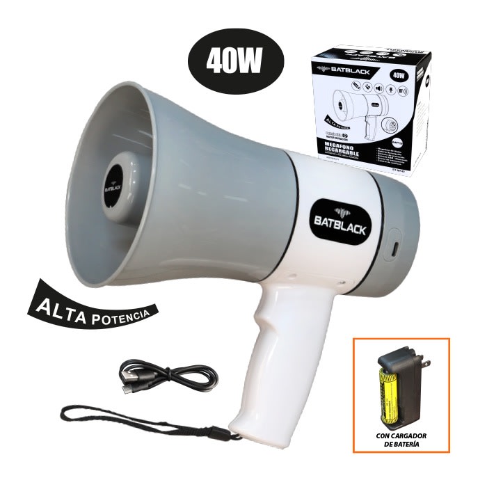 MEGÁFONOS RECARGABLES | Indupartes Corp