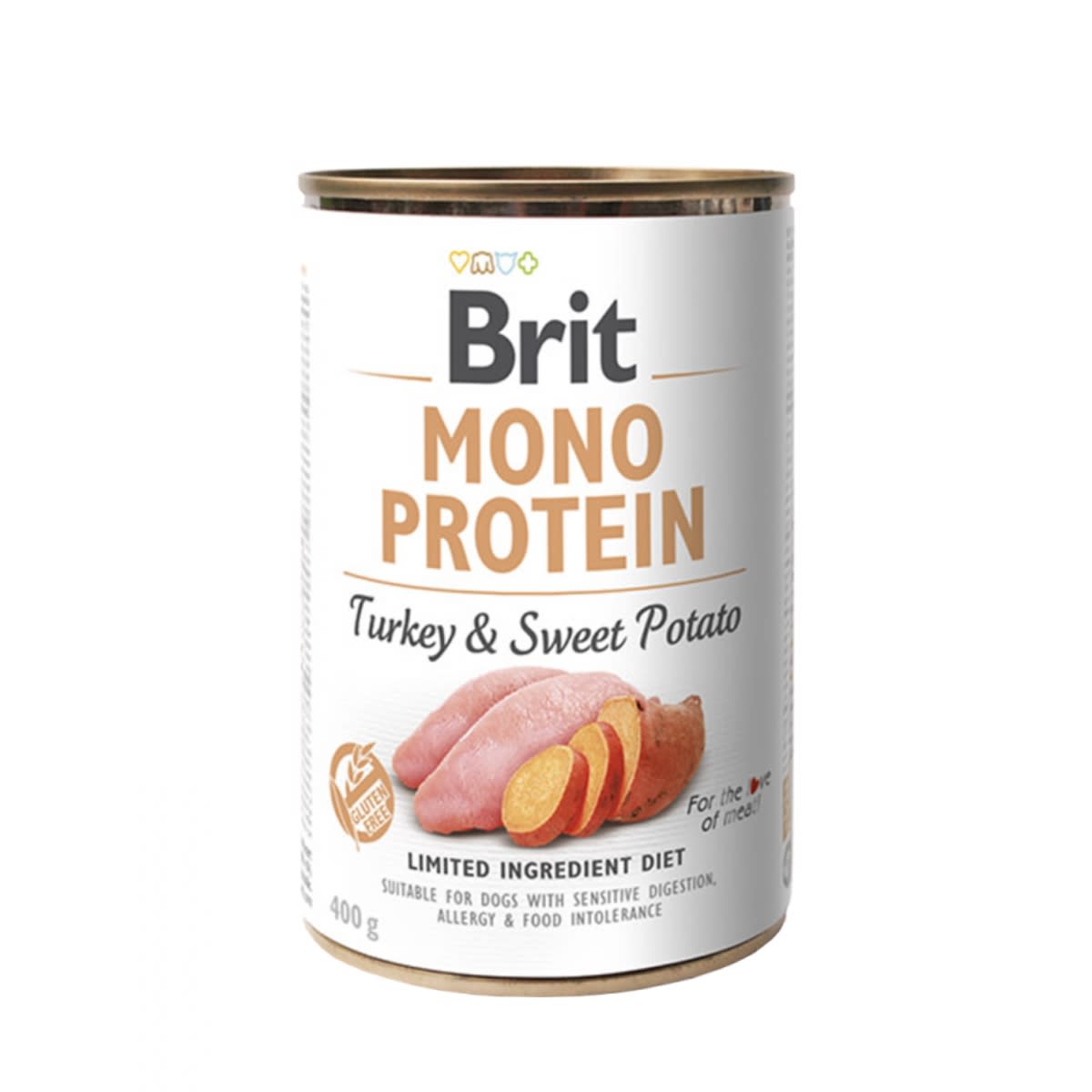 BRIT LATA MONO PROTEIN TURKEY & SWEET POTATO 400 G | Patas y Colitas