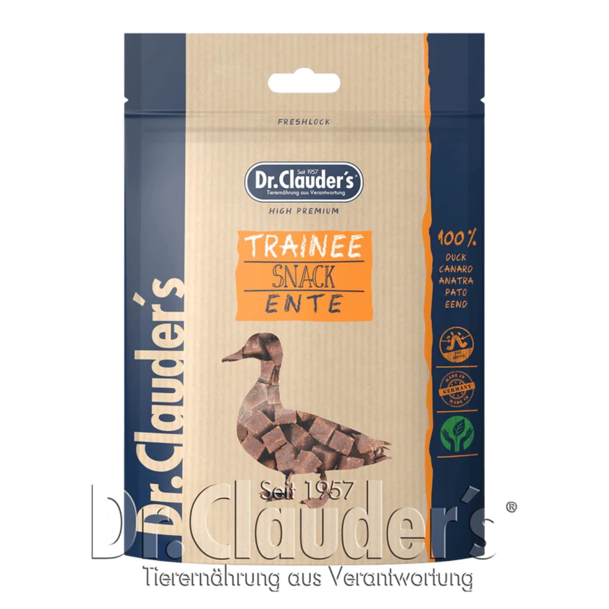 Dr. Clauder´s Snack Duck/pato trainee 80 g | Patas y Colitas