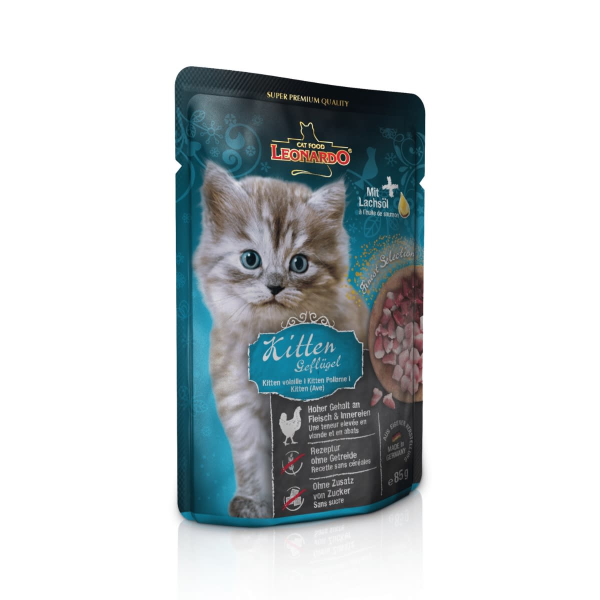 LEONARDO KITTEN POLLO SACHET 85 g | Patas y Colitas