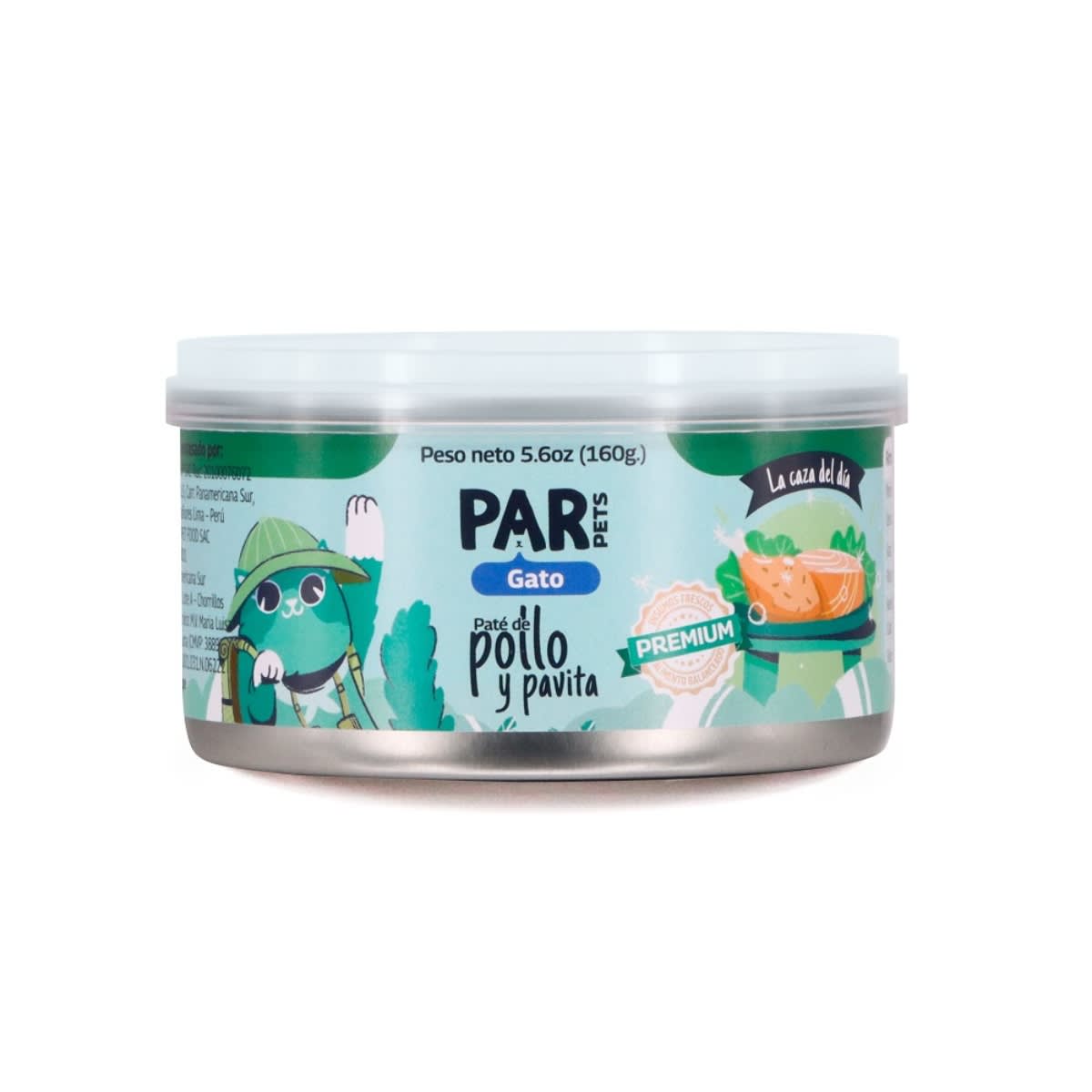 Par Pets gato paté de pollo y pavita 160 g | Patas y Colitas