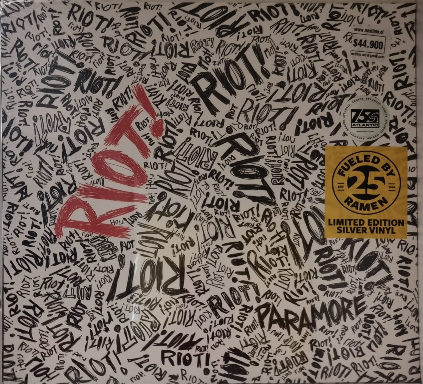 PARAMORE - RIOT (VINILO LIMITED EDITION COLOR SILVER) | Nextime Records