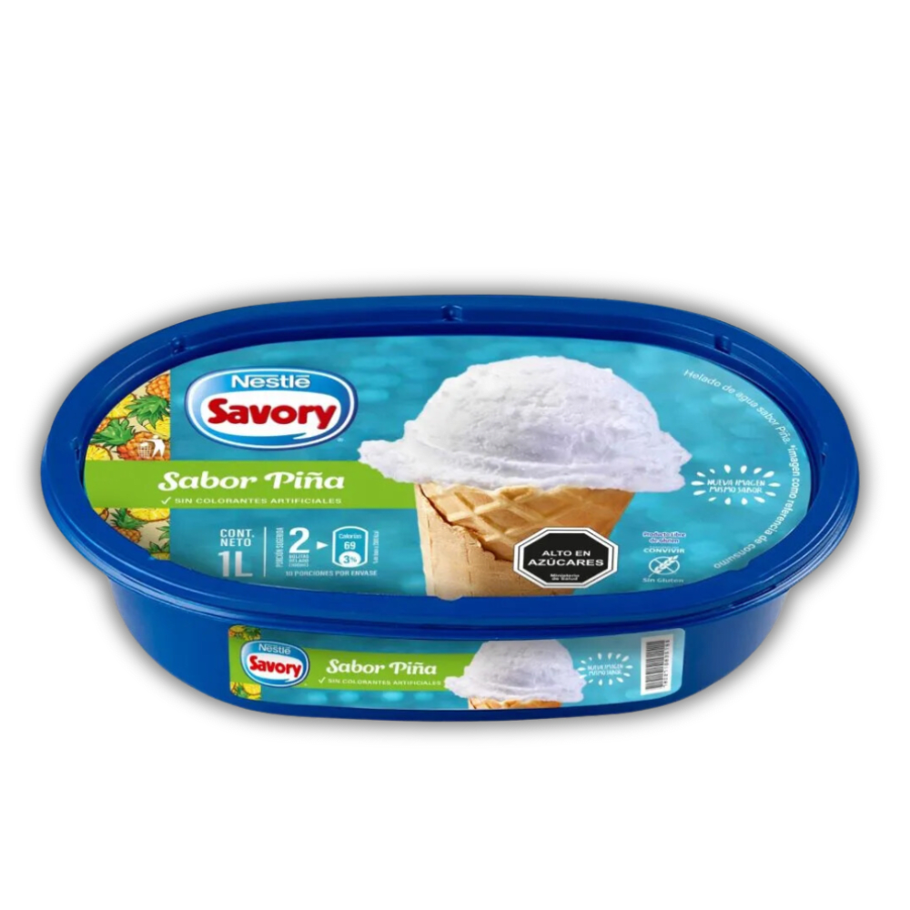 SAVORY HELADO CASSATA SABOR PIÑA 1L | Solofresco Store