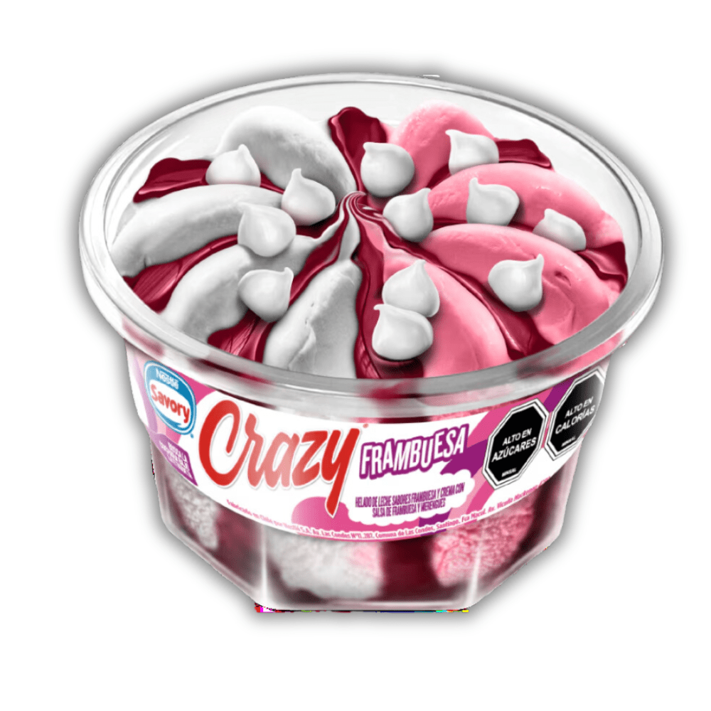 SAVORY HELADO CRAZY FRAMBUESA 170 ML | Solofresco Store