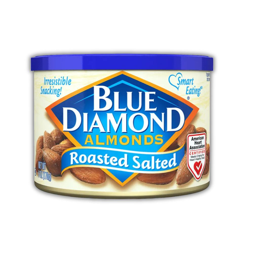 BLUE DIAMONDS ALMONDS ROASTED SALTED 170 GR | Solofresco Store