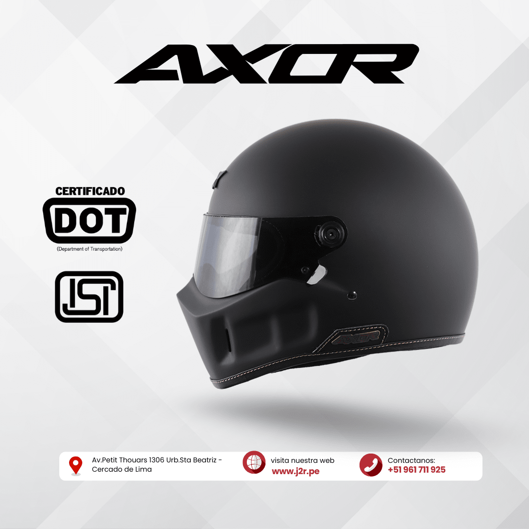CASCO INTEGRAL AXOR DOMINATOR NEGRO MATE | J2 RACING