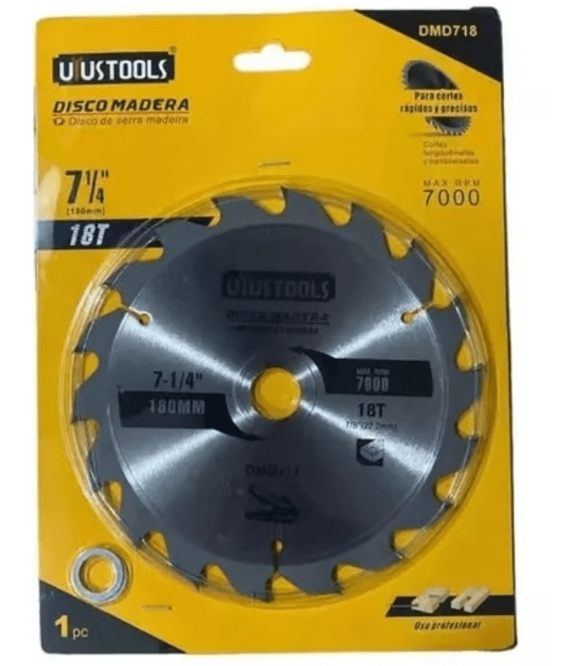 DISCO CORTE MADERA 7" 18T UYUSTOOLS | FERRETERIA LUCAS