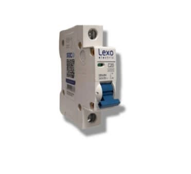 AUTOMATICO INTERRUPTOR MONOFASICO 20A LEXO | FERRETERIA LUCAS