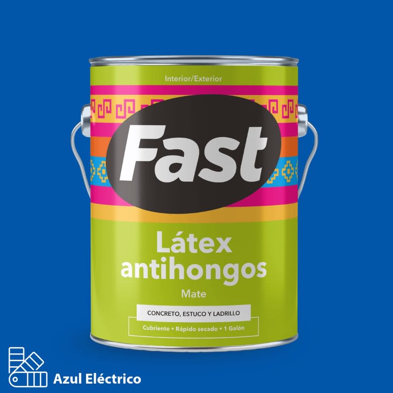 LATEX AL AGUA GALON AZUL ELECTRICO FAST | FERRETERIA LUCAS