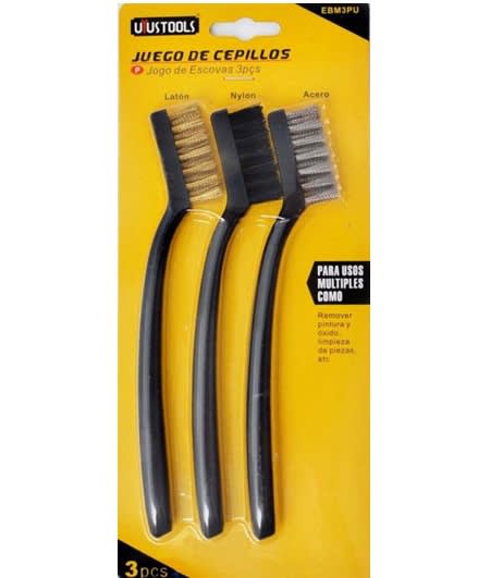 ESCOBILLA ACERO MINI 3PCS UYUSTOOLS EBM301 | FERRETERIA LUCAS