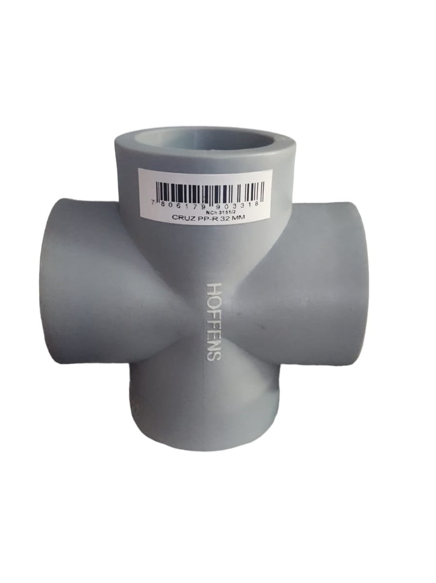 FITTING PPR GRIS CRUZ 32MM GRIS HOFFENS | FERRETERIA LUCAS
