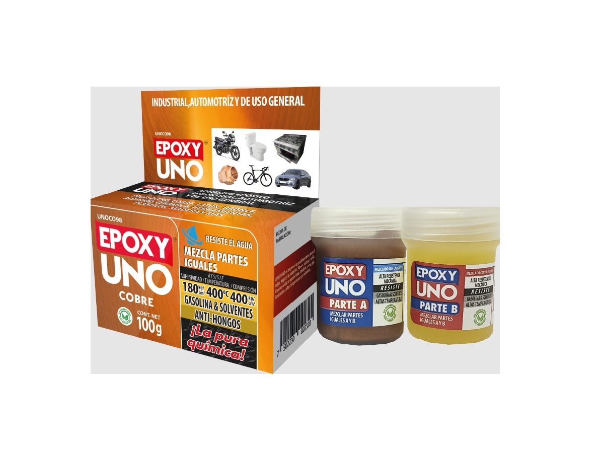 ADHESIVO EPOXICO EPOXY UNO COBRE 100GR | FERRETERIA LUCAS