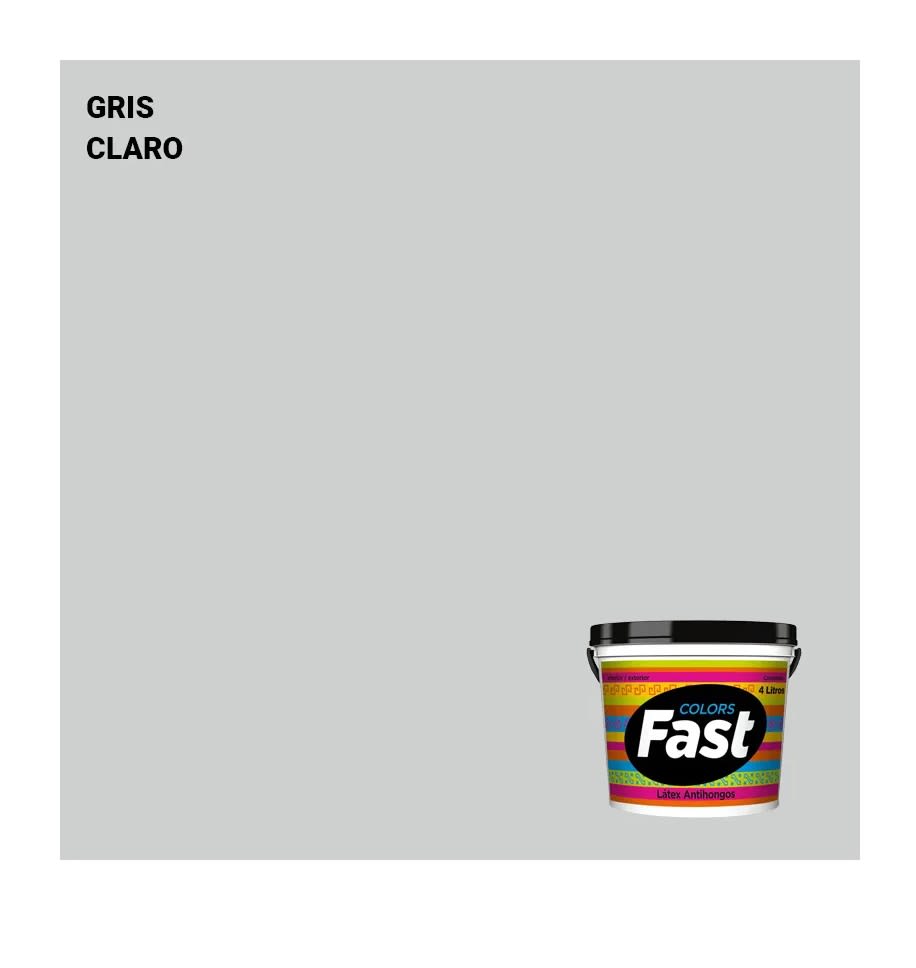 LATEX AL AGUA GALON GRIS CLARO FAST TRICOLOR | FERRETERIA LUCAS