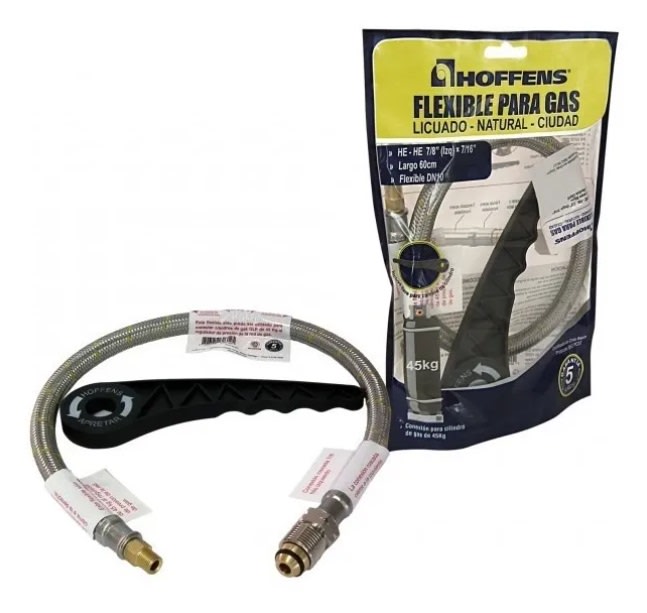 FLEXIBLE GAS 7/8(IZQ)HE - 7/16HE (60CM) | FERRETERIA LUCAS