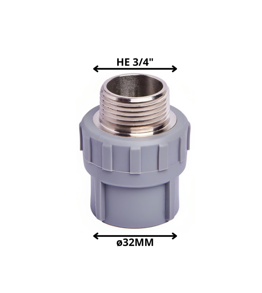 TERMINAL PP-R 32X3/4" HE METALICO | FERRETERIA LUCAS