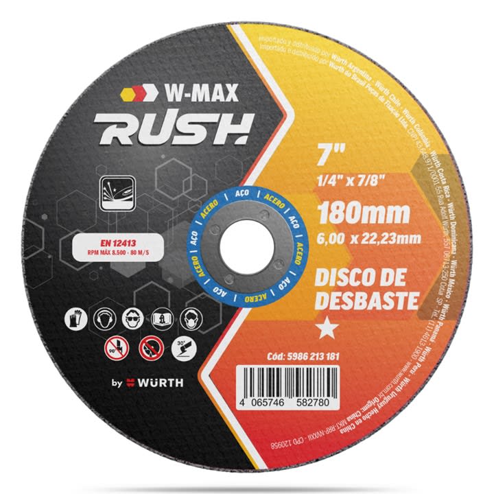 DISCO DESBASTE 4-1/2 RUSH | FERRETERIA LUCAS