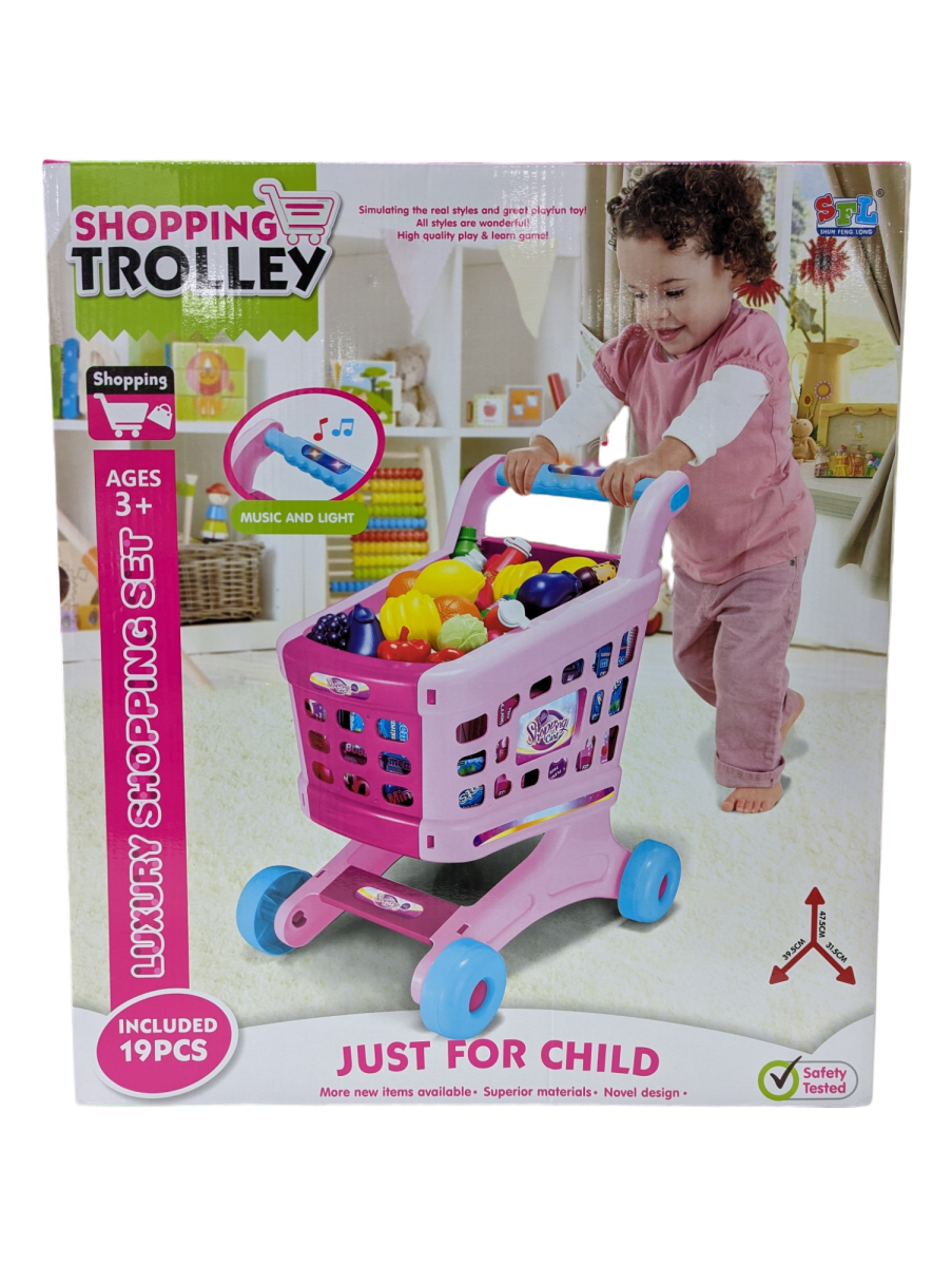 CARRO SUPERMERCADO ROSADO C/LUZ Y MUSICA | CYBERLOCURA.COM