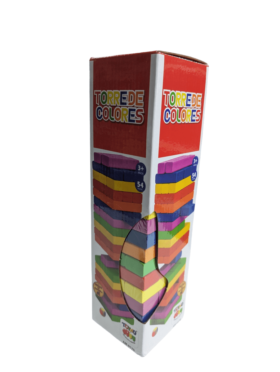 TORRE 54 PIEZAS DE COLORES | CYBERLOCURA.COM