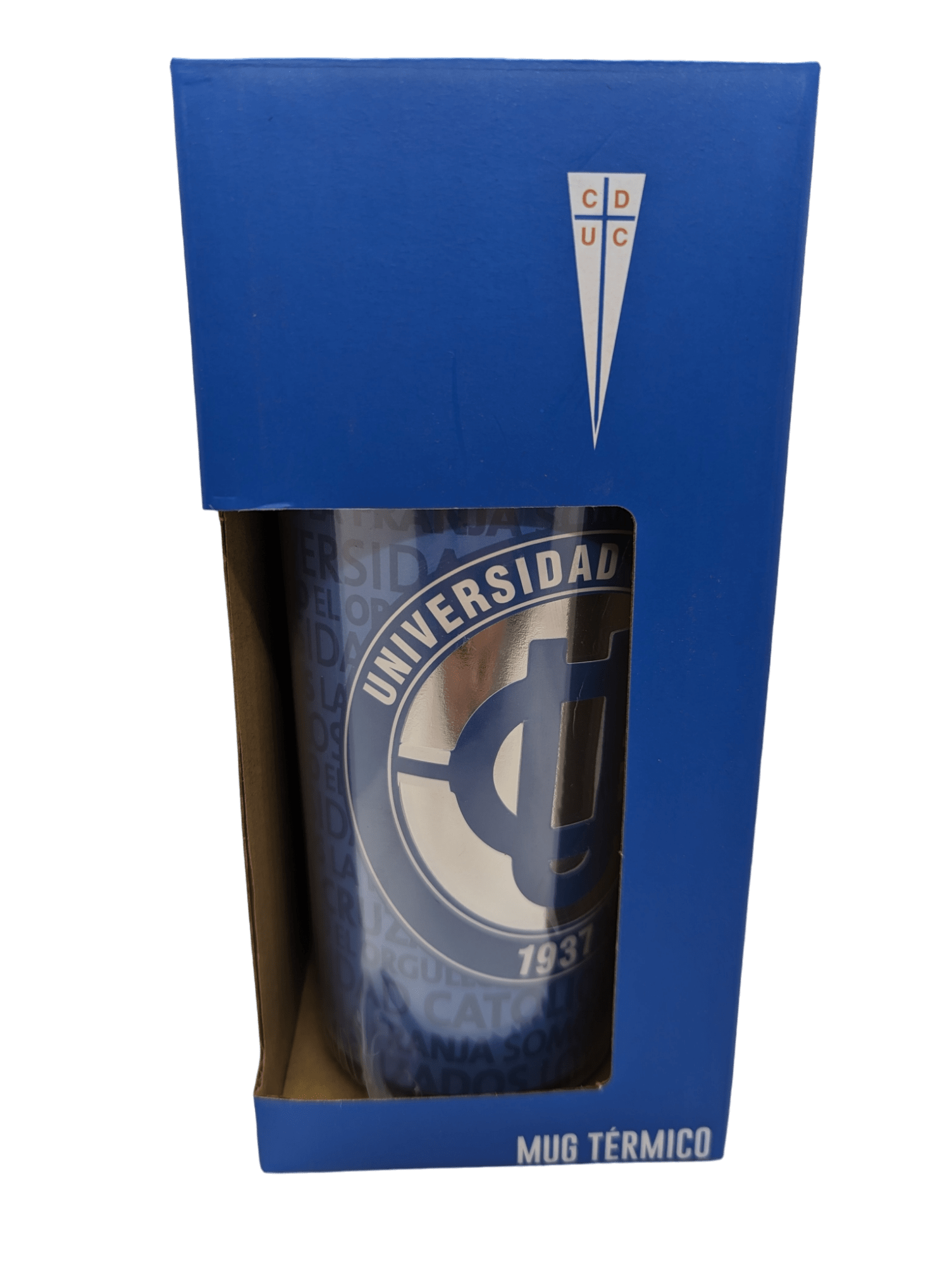 MUG TERMICO LOGO PLATEADOU CATÓLICA | CYBERLOCURA.COM