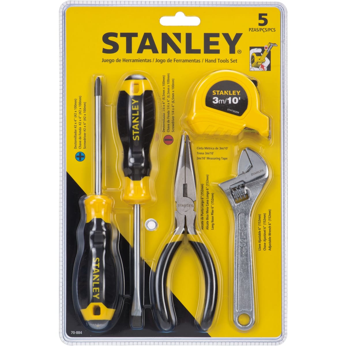 Set 5 Herramientas Manuales STANLEY 70-884 | Ferrevolt