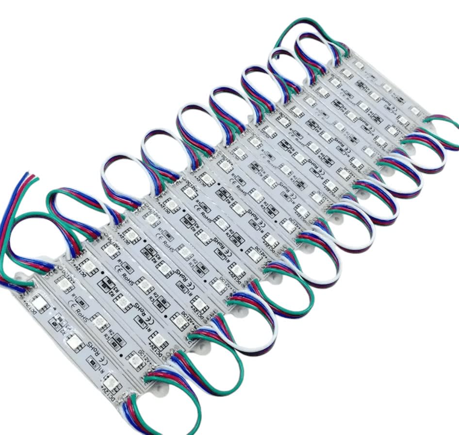 Módulo Led 12V 0,72W (20 calugas) 3Led 5050 RGB Multicolor IP65 | Eco ...