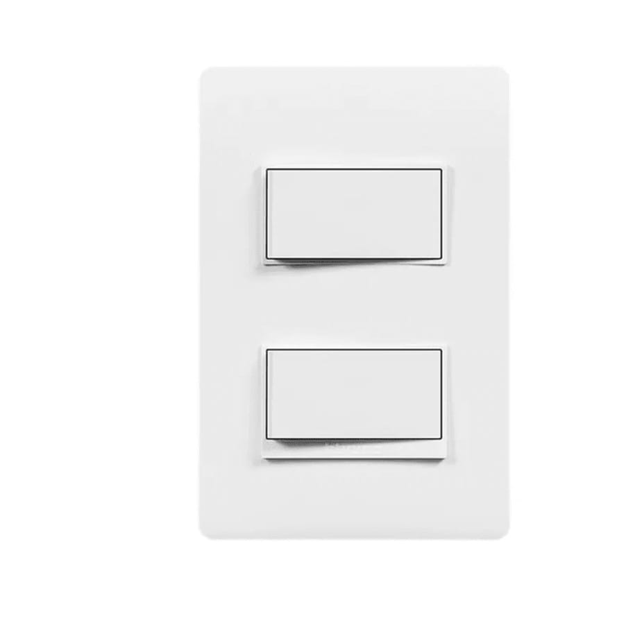 Interruptor Blanco Doble | Eco-Materiales