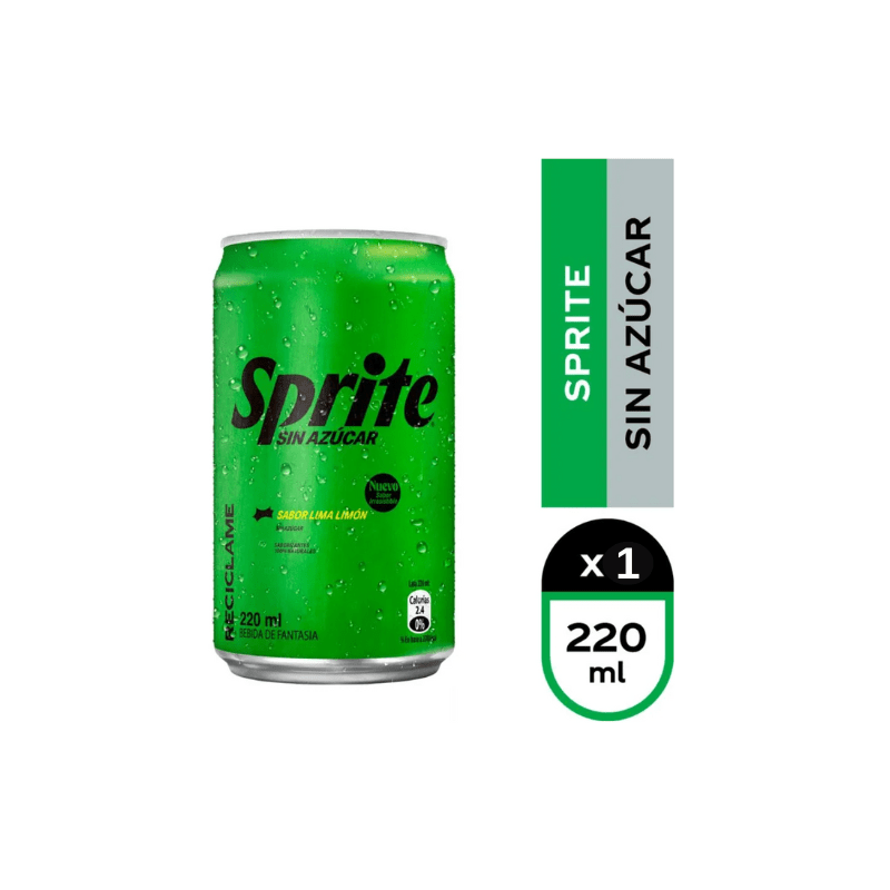 Bebida Sprite Sin Azúcar 220 ml | turinturanmarket.cl