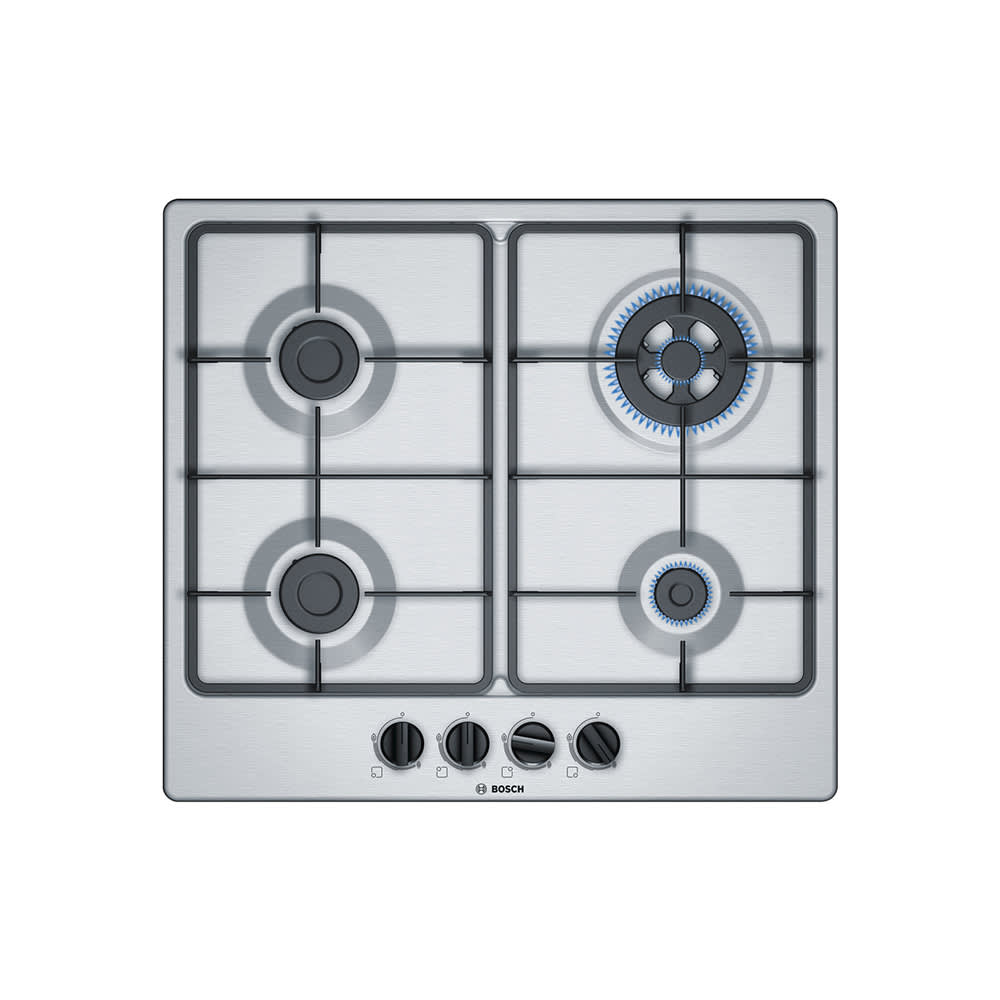 Serie 4 Placa de gas 60 cm Acero inoxidable | Bosch-Newsan