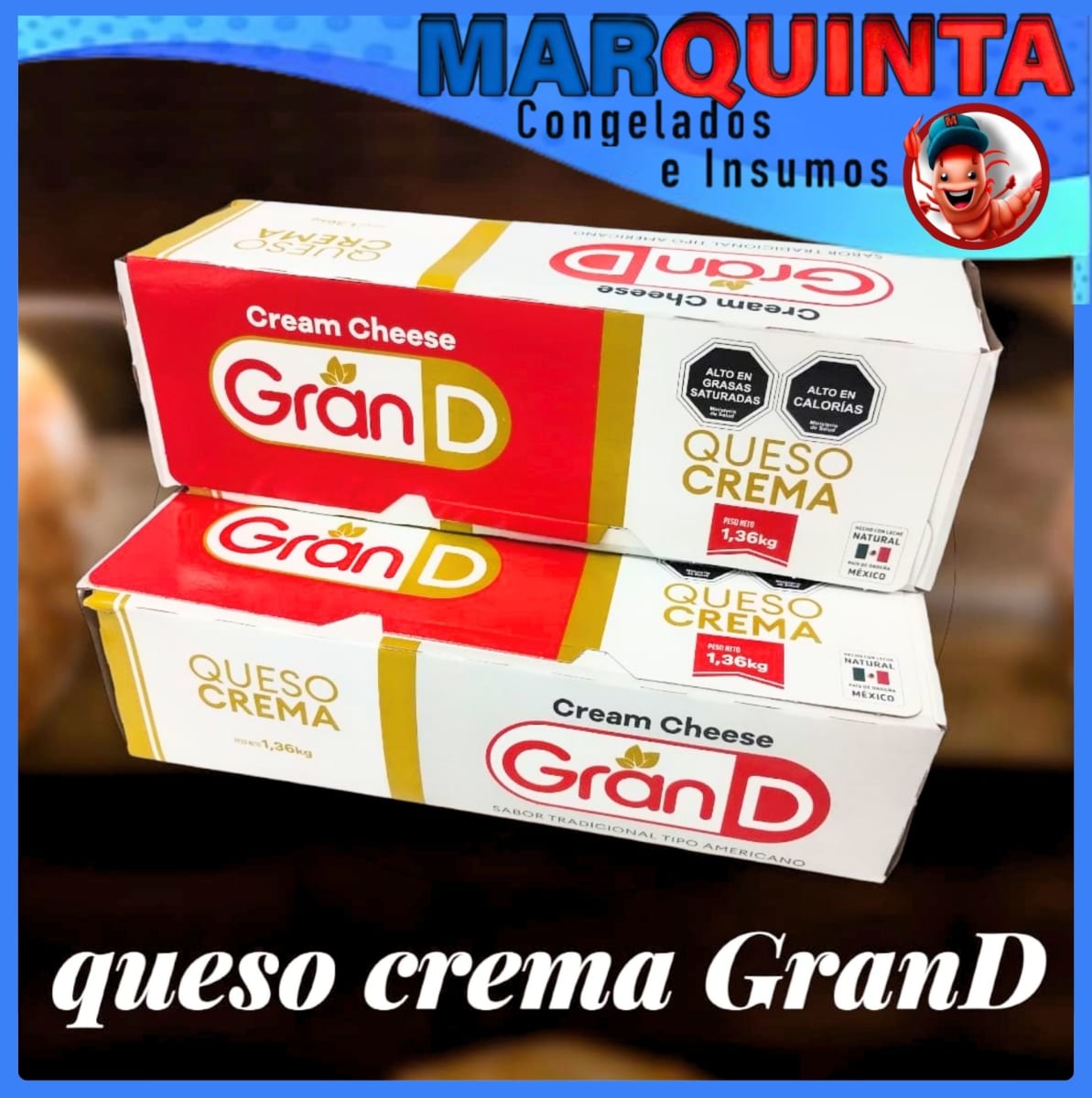 Queso Crema GRAND 1.36kg | COMERCIAL MARQUINTA SPA