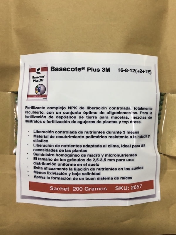 BASACOTE PLus 3M Sachet 200 Gramos. | Semillas La Chacra