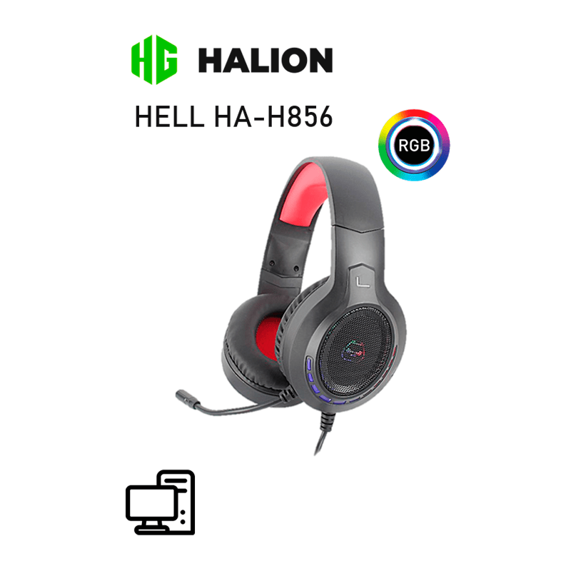 HALION HEADSET GAMER HA-H856 HELL RGB USB+3.5MM | quicktsac