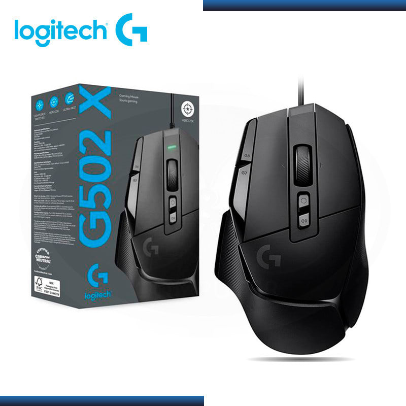 LOGITECH MOUSE G502 HERO BLACK | quicktsac
