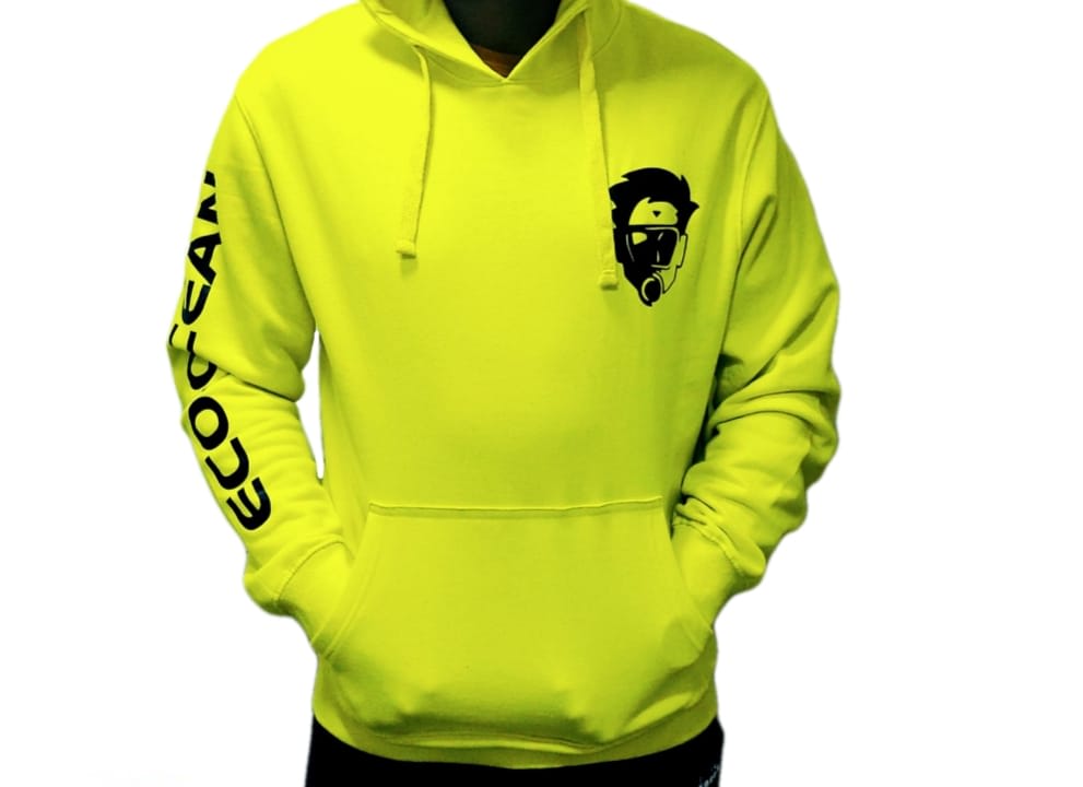 POLERON ECOSUB CON GORRO AMARILLO L | ecosub.cl